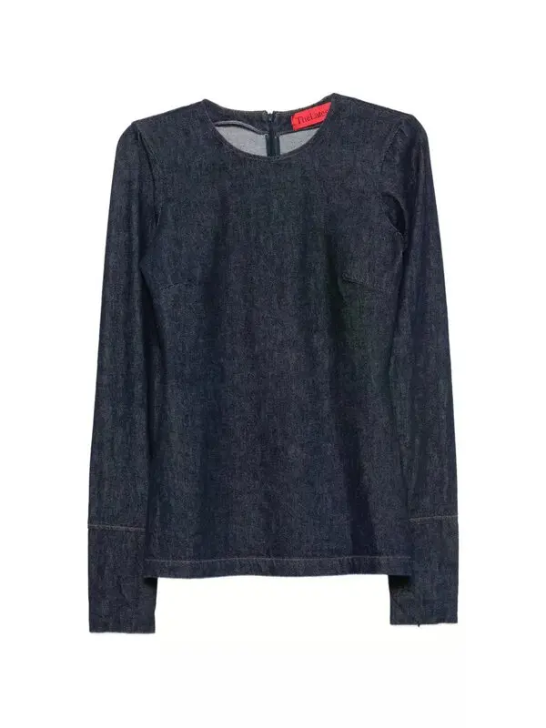 THELATEST Elisa Round-neck Long-sleeved Top - Blue