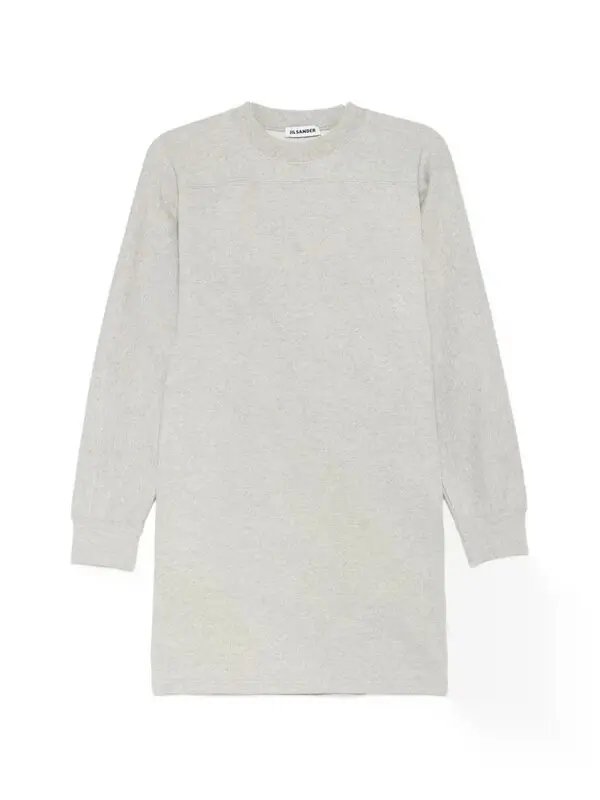 JIL SANDER Crew-neck Long-sleeve Dress - Grey