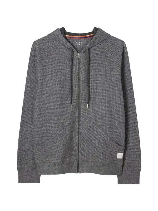 Paul Smith Waffle Lounge Zip Hoodie - Grey