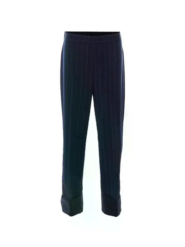 Liu Jo Pinstripe Cigarette Trousers - Blue
