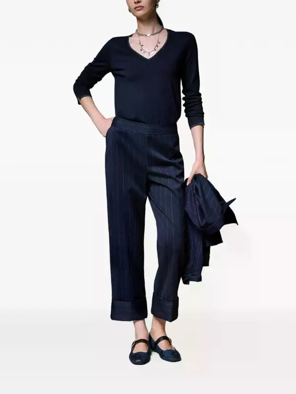 Liu Jo Pinstripe Cigarette Trousers