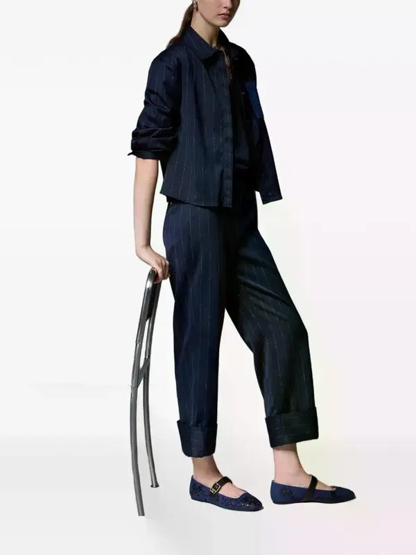 Liu Jo Pinstripe Cigarette Trousers