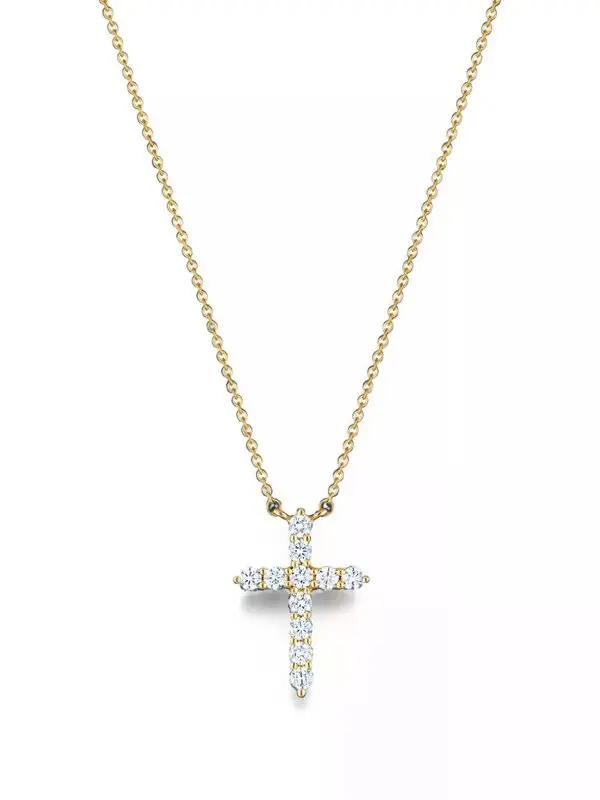 Kwiat Diamond Cross Necklace - Gold