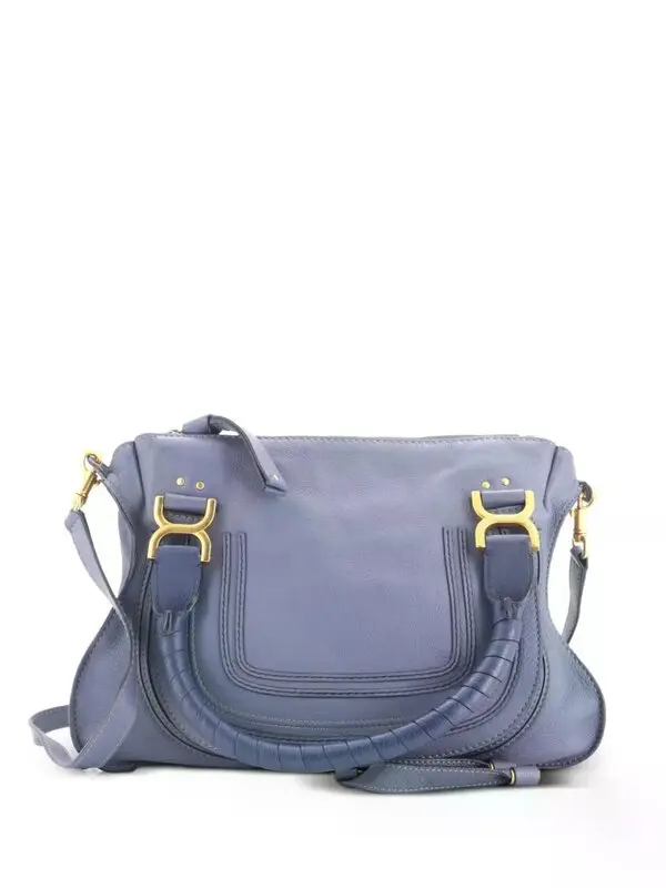 Chloé Marcie Leather Medium Satchel - Blue