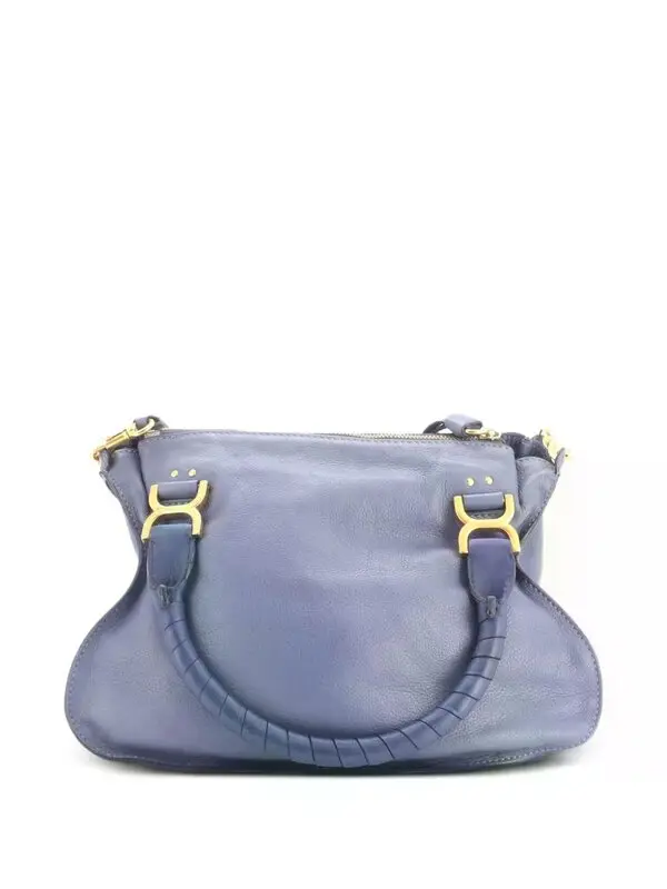 Chloé Marcie Leather Medium Satchel - Blue