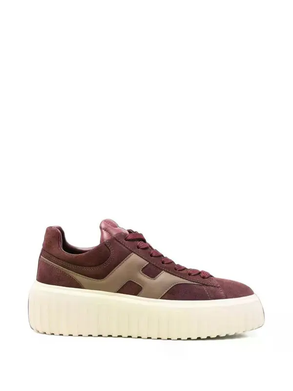 Hogan H-stripes Suede Platform Sneakers - Red