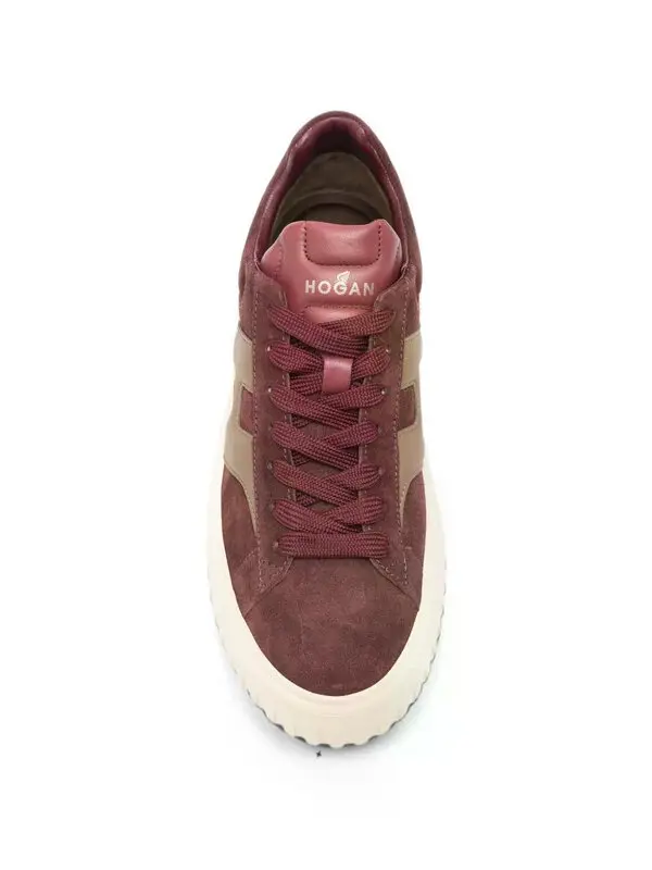 Hogan H-stripes Suede Platform Sneakers - Red