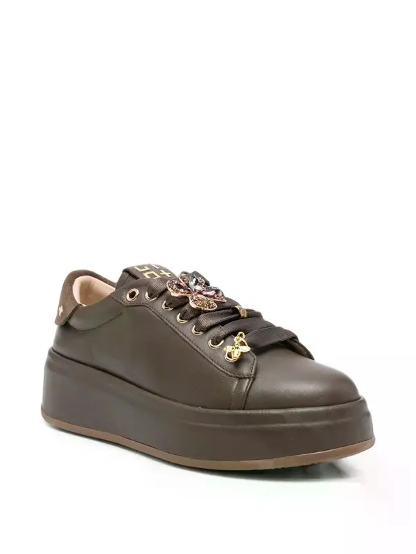 GIO+ 120 Olivia Embellished Leather Sneakers