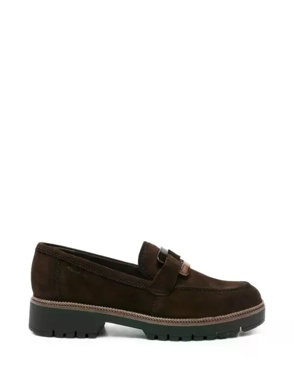 TAMARIS Buckle-detail Lug-sole Loafers - Brown