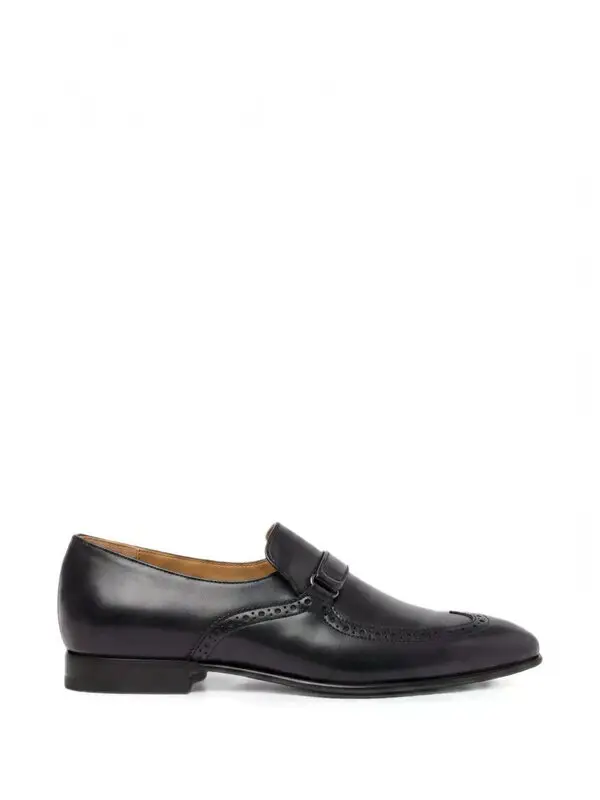 SCAROSSO Maude Brogue-detail Loafers - Black