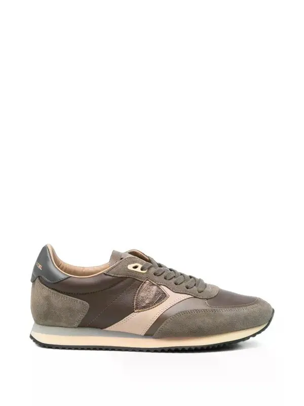 Philippe Model Blville Suede-panelled Sneakers - Brown