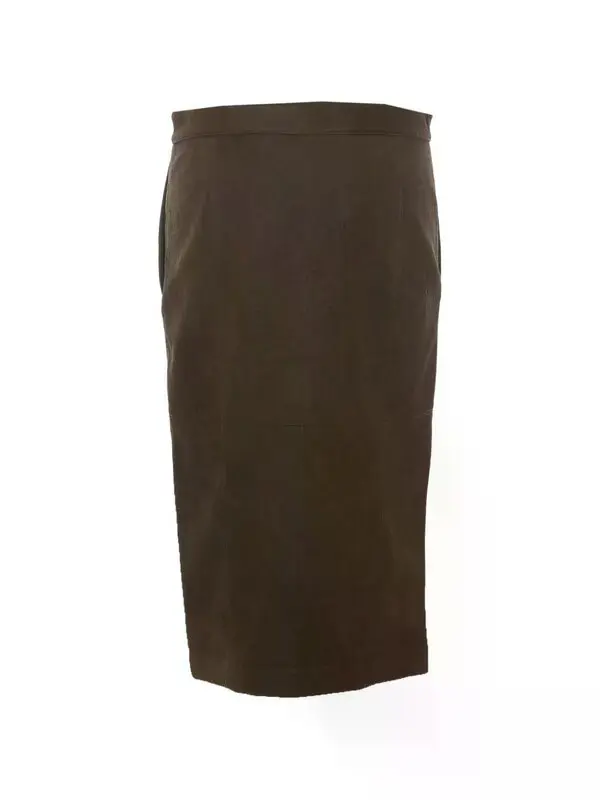 Pinko Asymmetric Zip Leather Skirt