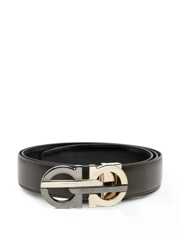 FERRAGAMO Gancini Buckle Belt - Brown