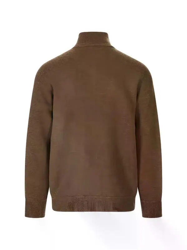 MONTECORE High-neck Zip-up Cardigan