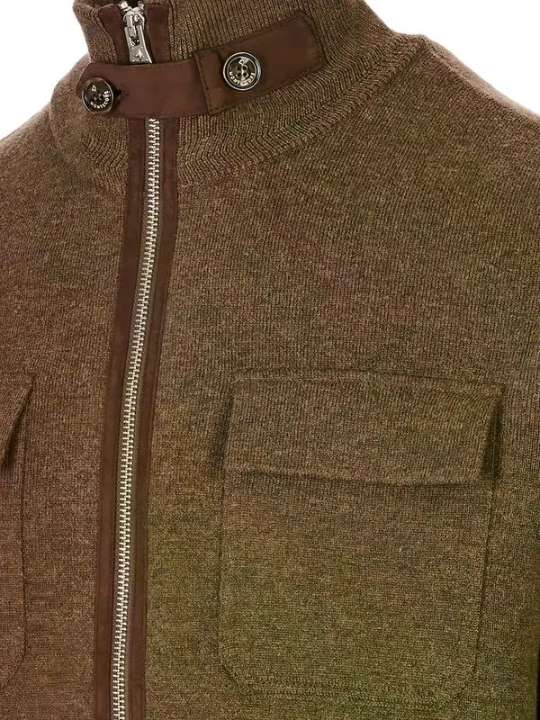 MONTECORE High-neck Zip-up Cardigan