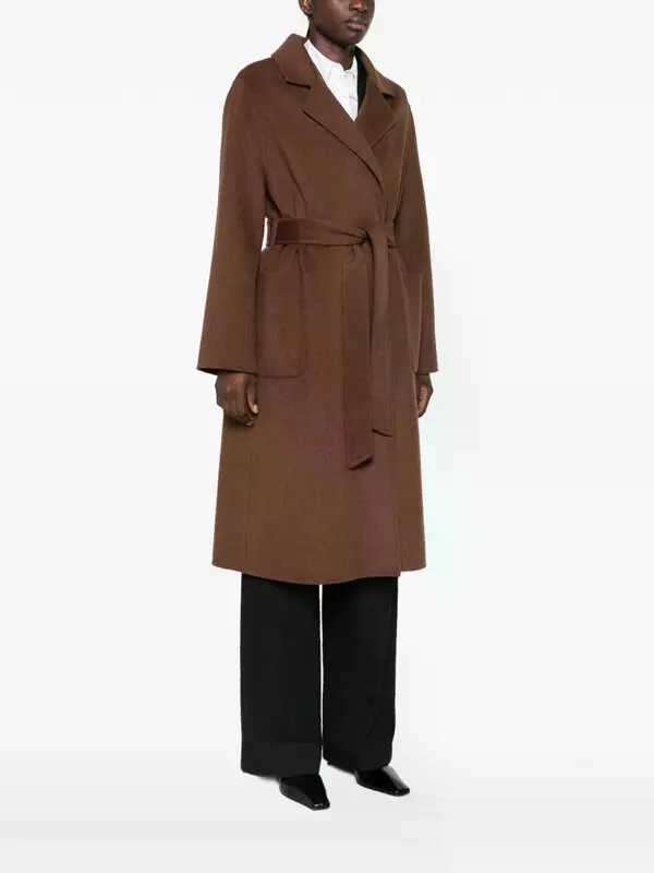 ERMANNO FIRENZE Belted Notch-lapel Coat