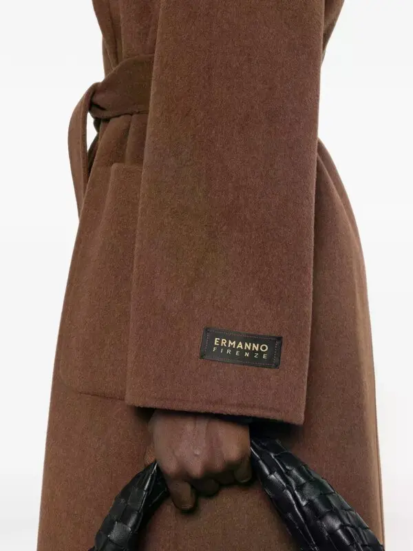 ERMANNO FIRENZE Belted Notch-lapel Coat