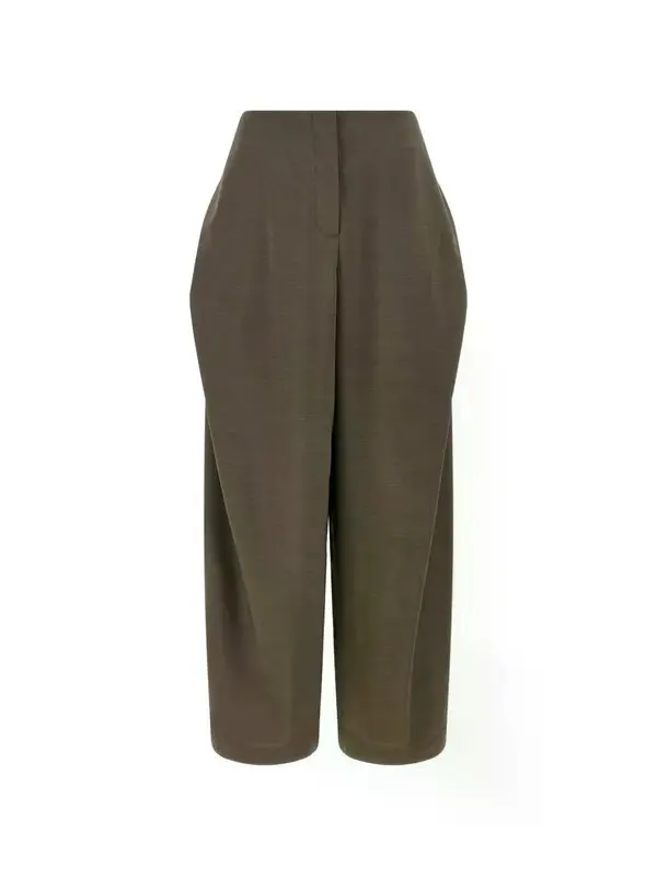 Jacquemus The Cubisto Pants Wide-leg Wool Trousers - Grey