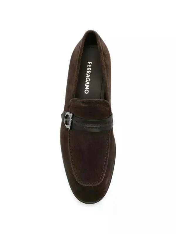 FERRAGAMO Gancini Suede Loafers
