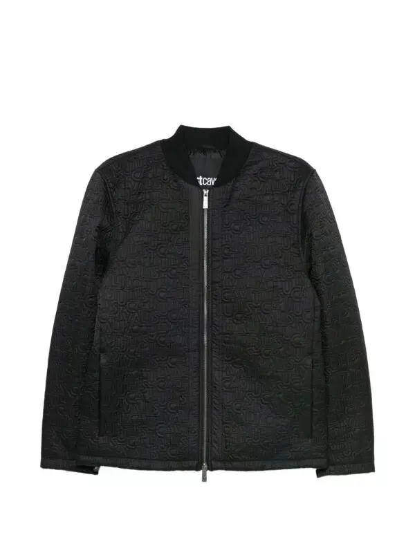 Just Cavalli Quilted Logo-embossed Jacket - Black