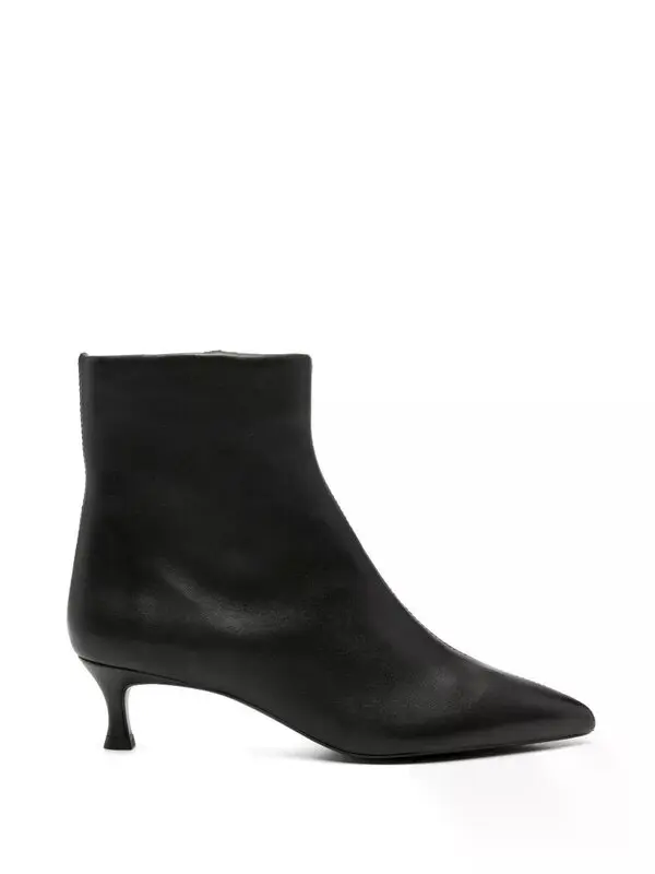 Unisa Pointed-toe Leather Ankle Boots - Black