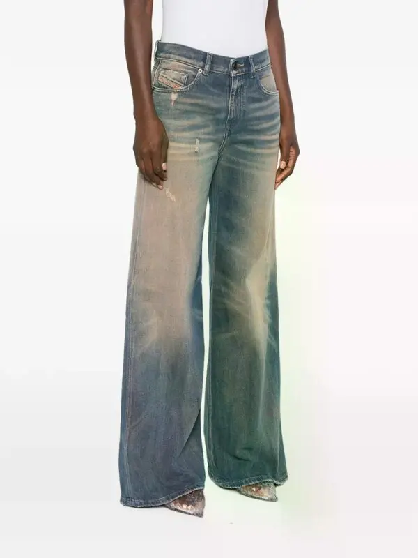DIESEL® Faded Distressed-effect Jeans