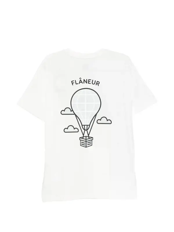 FLANEUR Hot-air Balloon-print T-shirt - White