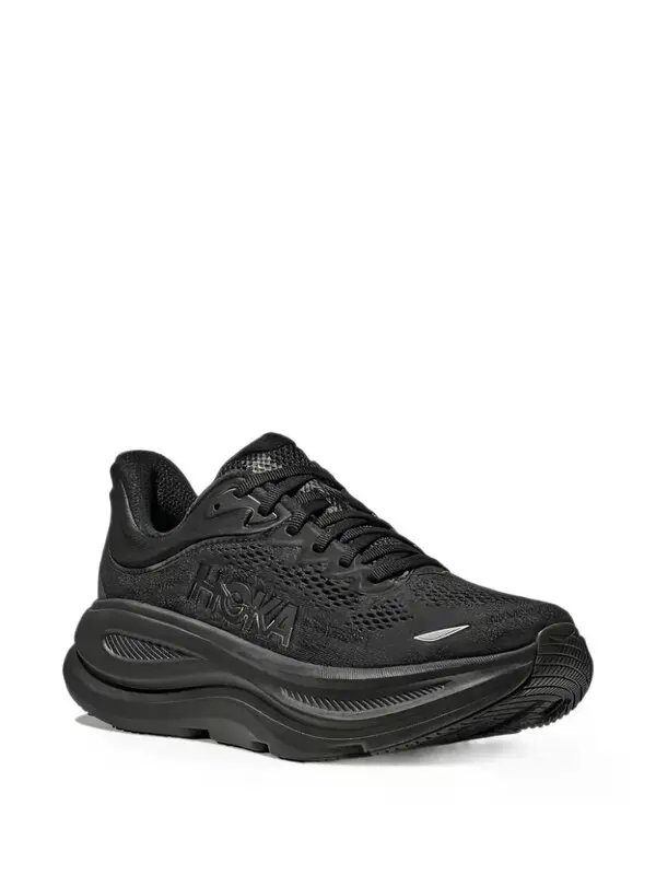 HOKA® Bondi 9 Mesh-panelled Chunky Sneakers - Black