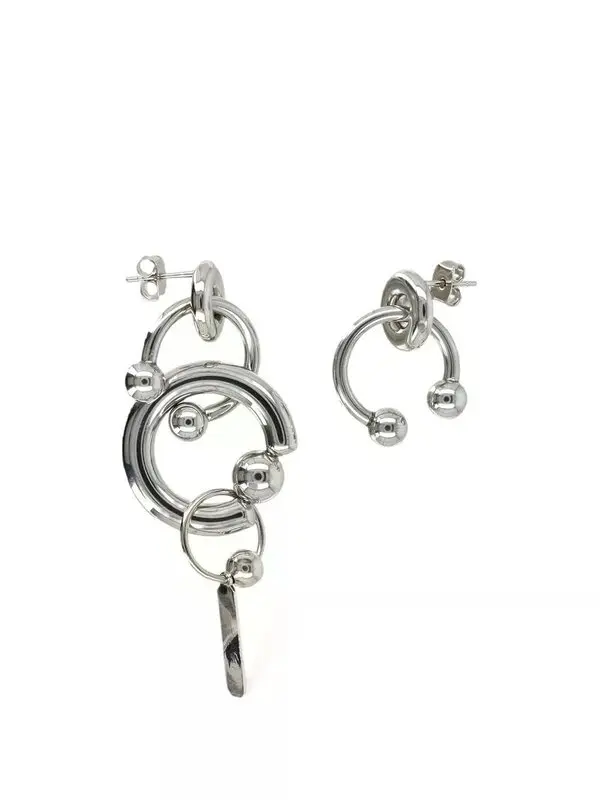 JUSTINE CLENQUET Dolly Asymmetric Earrings - Silver