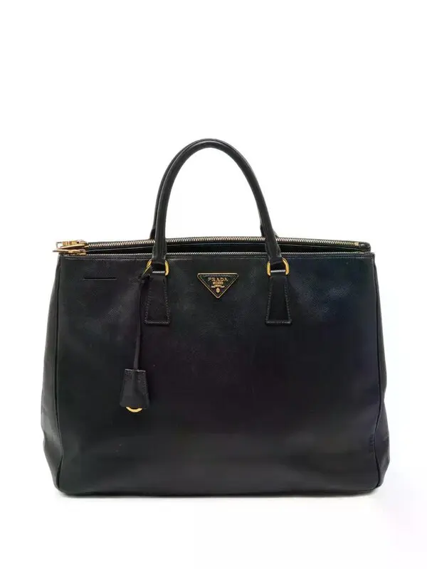 Prada Large Galleria Saffiano Lux Saffiano Leather Tote Bag - Black