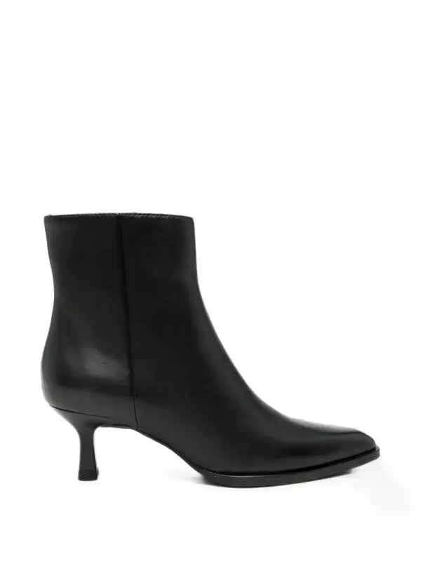 Unisa Pointed-toe Leather Ankle Boots - Black