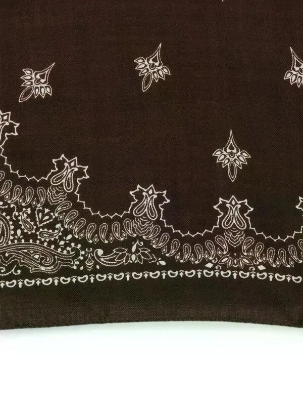 Destin Paisley-print Scarf - Brown