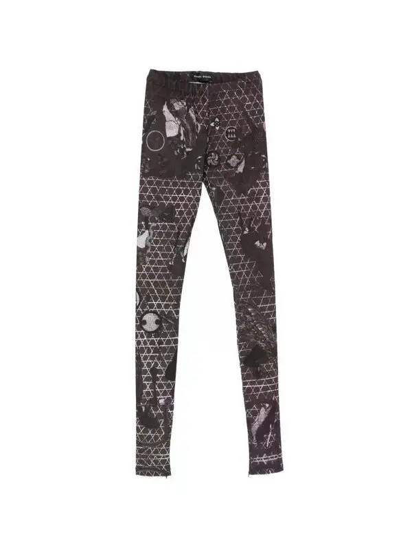 BARBARA BOLOGNA Graphic-print Zip-cuff Leggings - Black