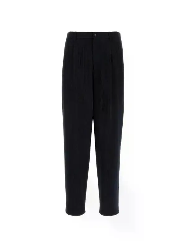 Giorgio Armani Pleated Jersey Trousers - Blue
