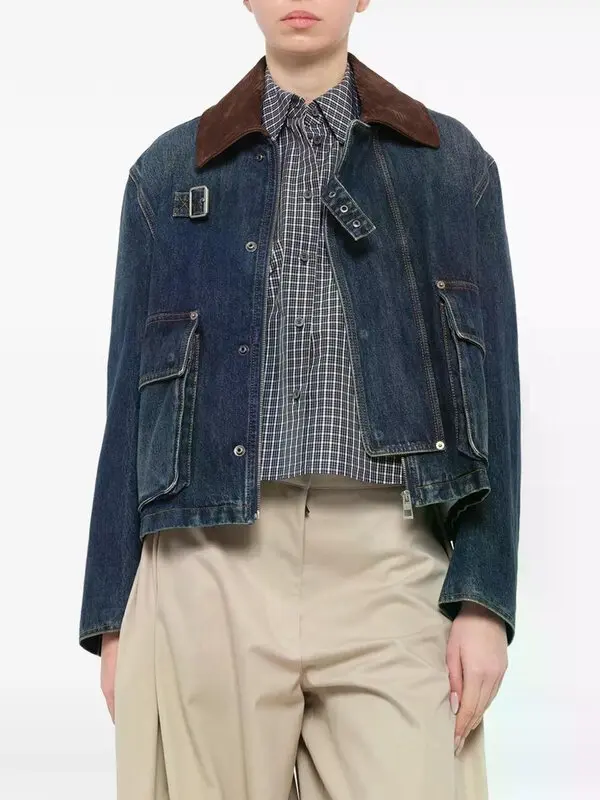 Loewe Denim Jacket With Corduroy Collar