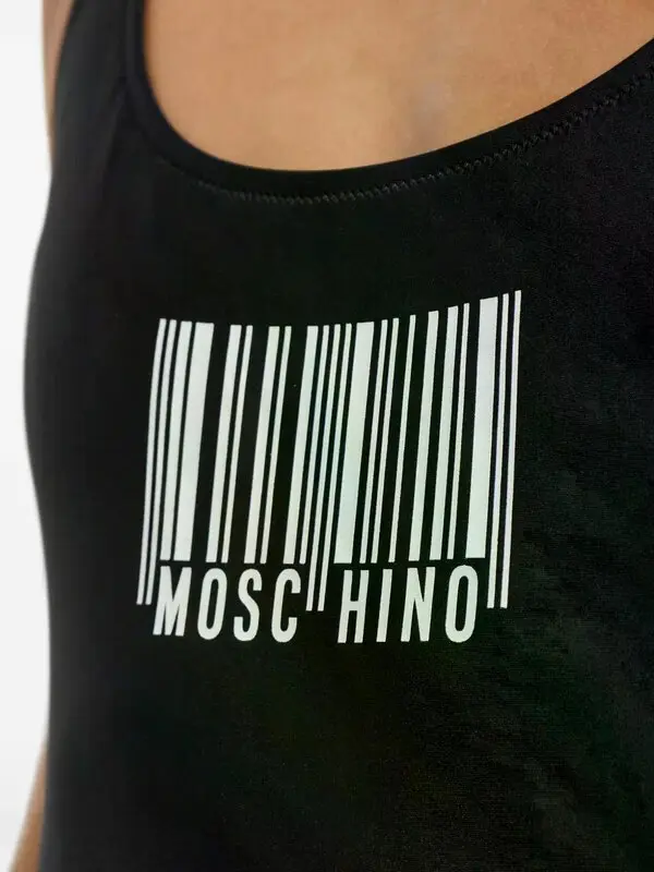 Moschino Barcode Print One-piece Swimsuit - Black