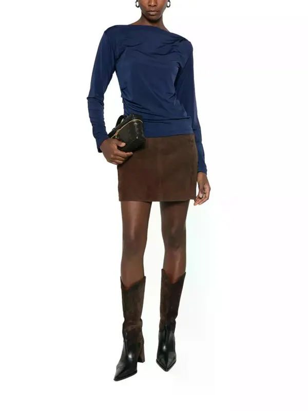 HOMAGE Long-sleeve Ruched Top