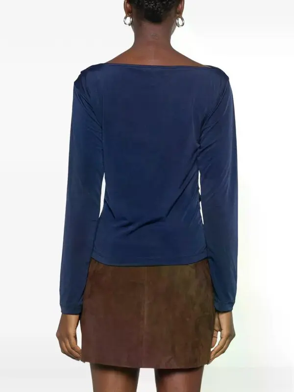 HOMAGE Long-sleeve Ruched Top