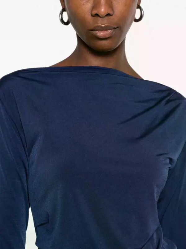 HOMAGE Long-sleeve Ruched Top