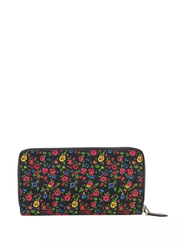 Givenchy 2016 Leather Floral Print Zip Around Wallet Long Wallets
