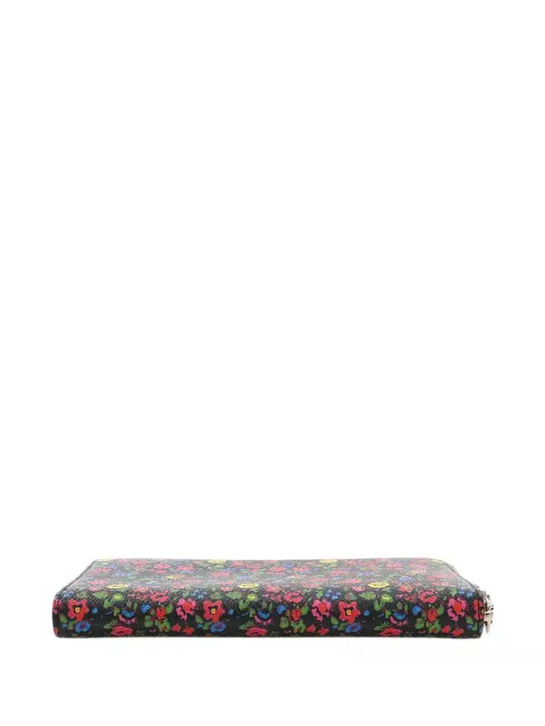 Givenchy 2016 Leather Floral Print Zip Around Wallet Long Wallets