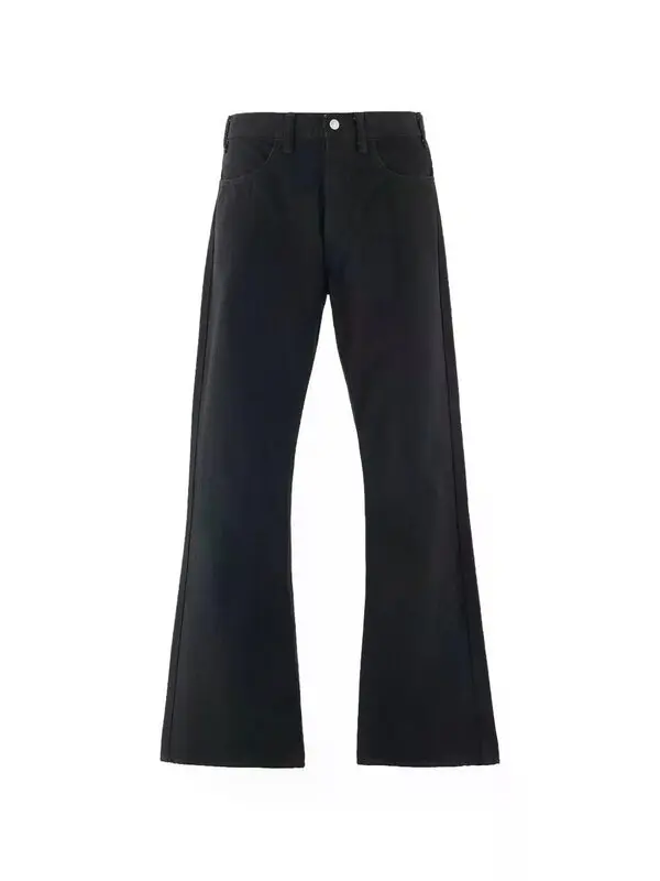 SAINT MXXXXXX Denim Logo Patch Flared Jeans - Black