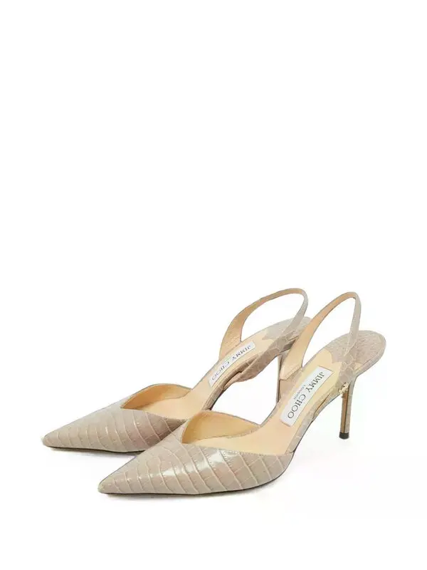 JIMMY CHOO Thandi Croc-embossed Mules
