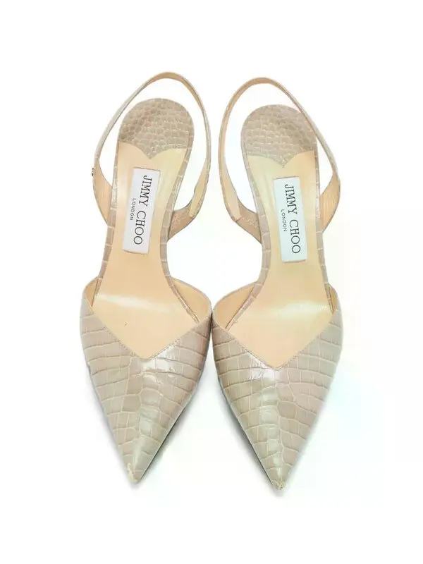 JIMMY CHOO Thandi Croc-embossed Mules