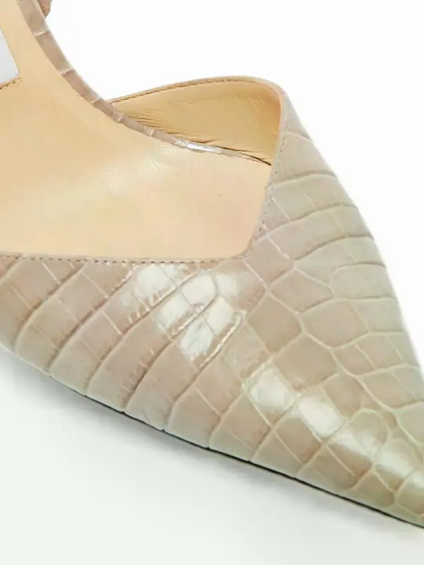 JIMMY CHOO Thandi Croc-embossed Mules