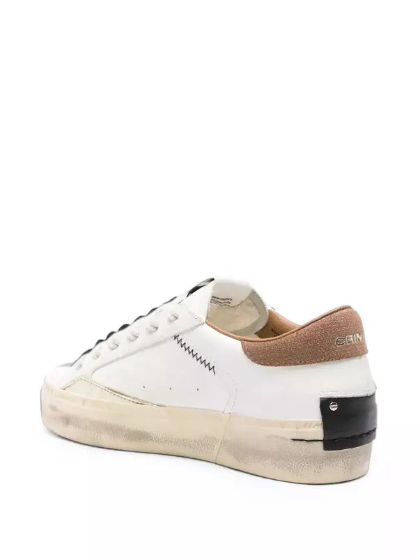 CRIME LONDON Distressed Star Patch Sneakers