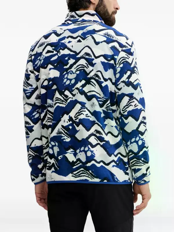 JACK WOLFSKIN Mountain Print Quarter-zip Pullover - Blue