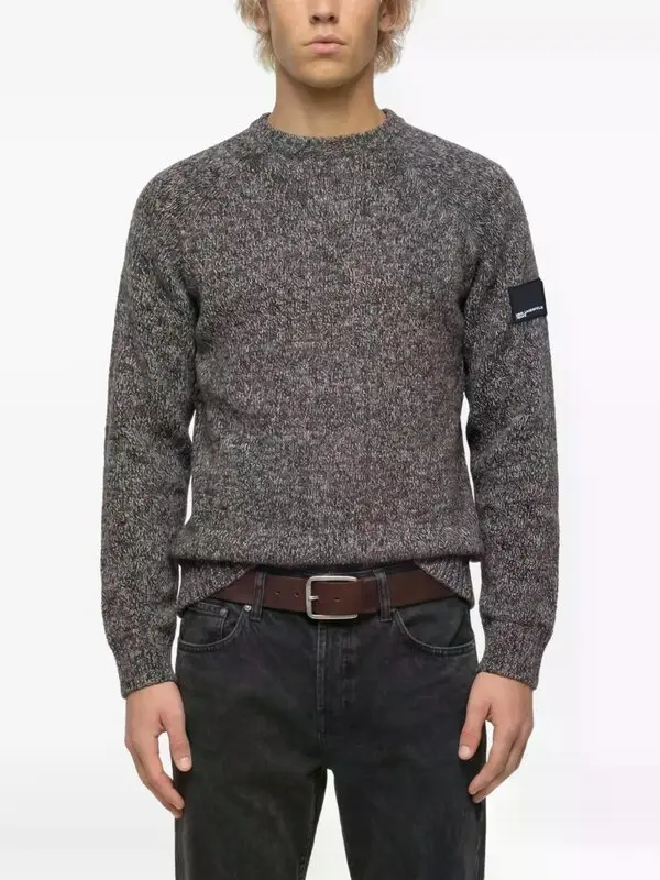 Karl Lagerfeld Melange-knit Raglan-sleeve Sweater