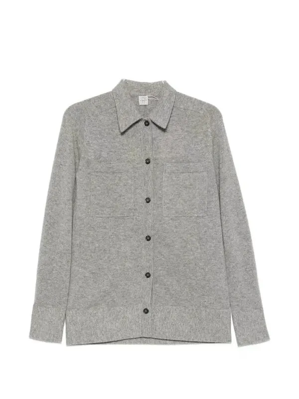TOTEME Patch-pocket Knitted Shirt - Grey
