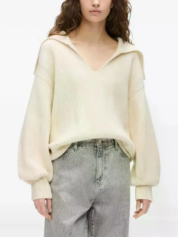 Karl Lagerfeld Wide-collar V-neck Sweater